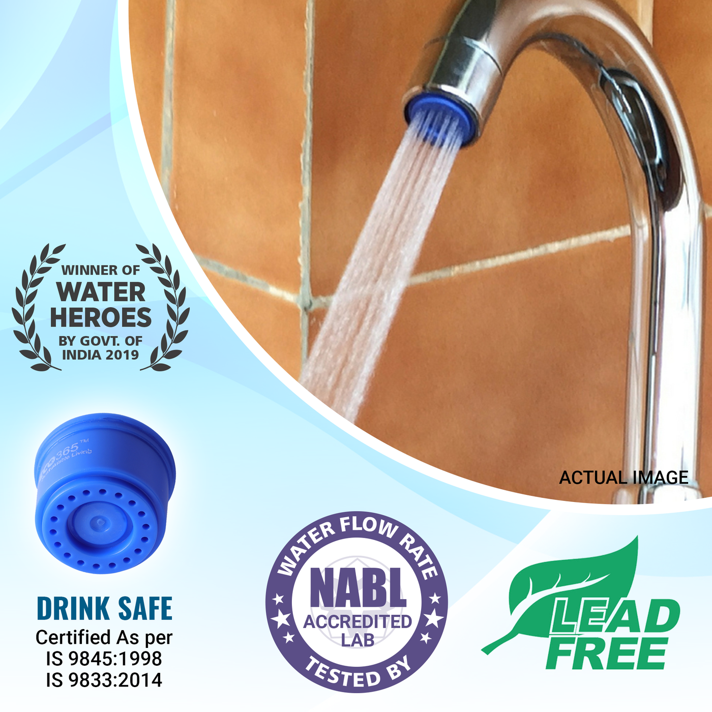 Water Saving Shower Flow Aerators (3 LPM) in Bulk | Eco365 — ECO365